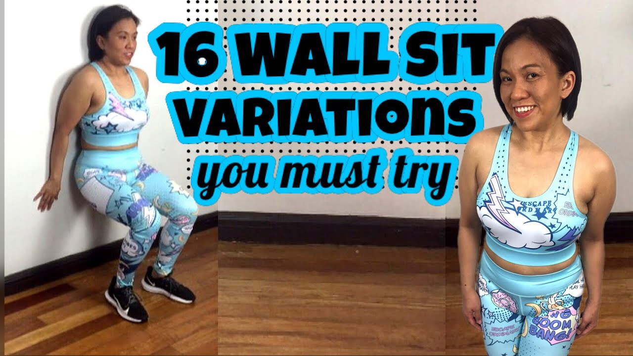 16 WALL SIT VARIATIONS you must try | Anna Agra Fitness - YouTube