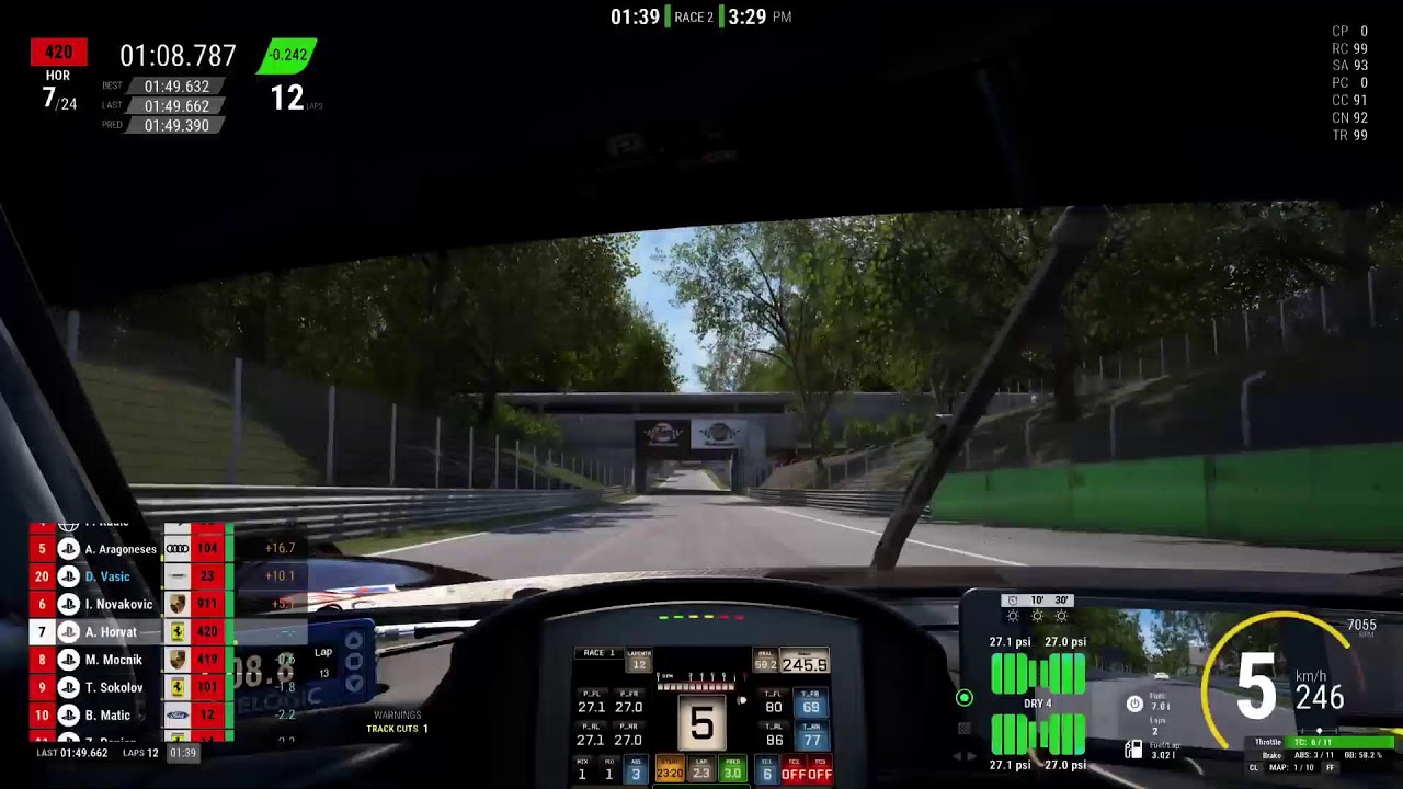 Acc Balkan simhub League racing at Monza - YouTube