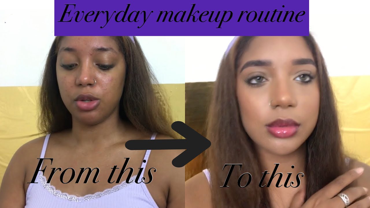 Everyday makeup routine! How to look like a baddie on the go - YouTube