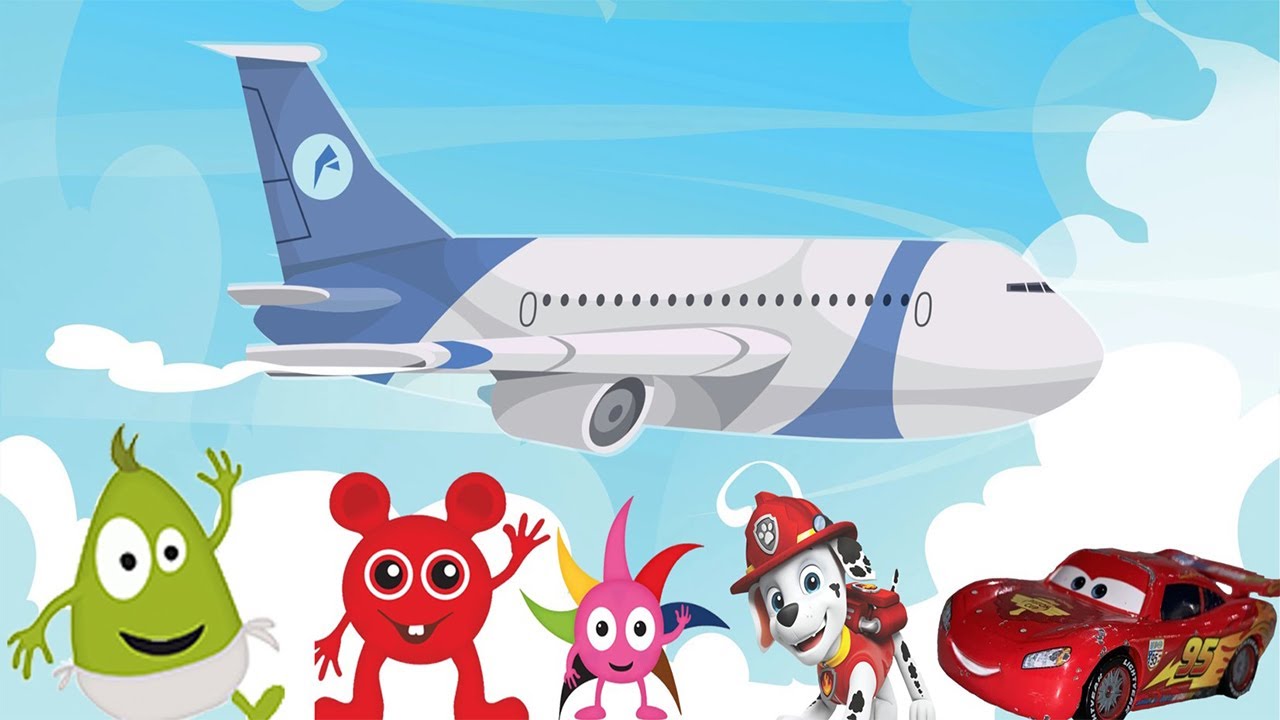 Babblarna med kompisar flyger flygplan - YouTube