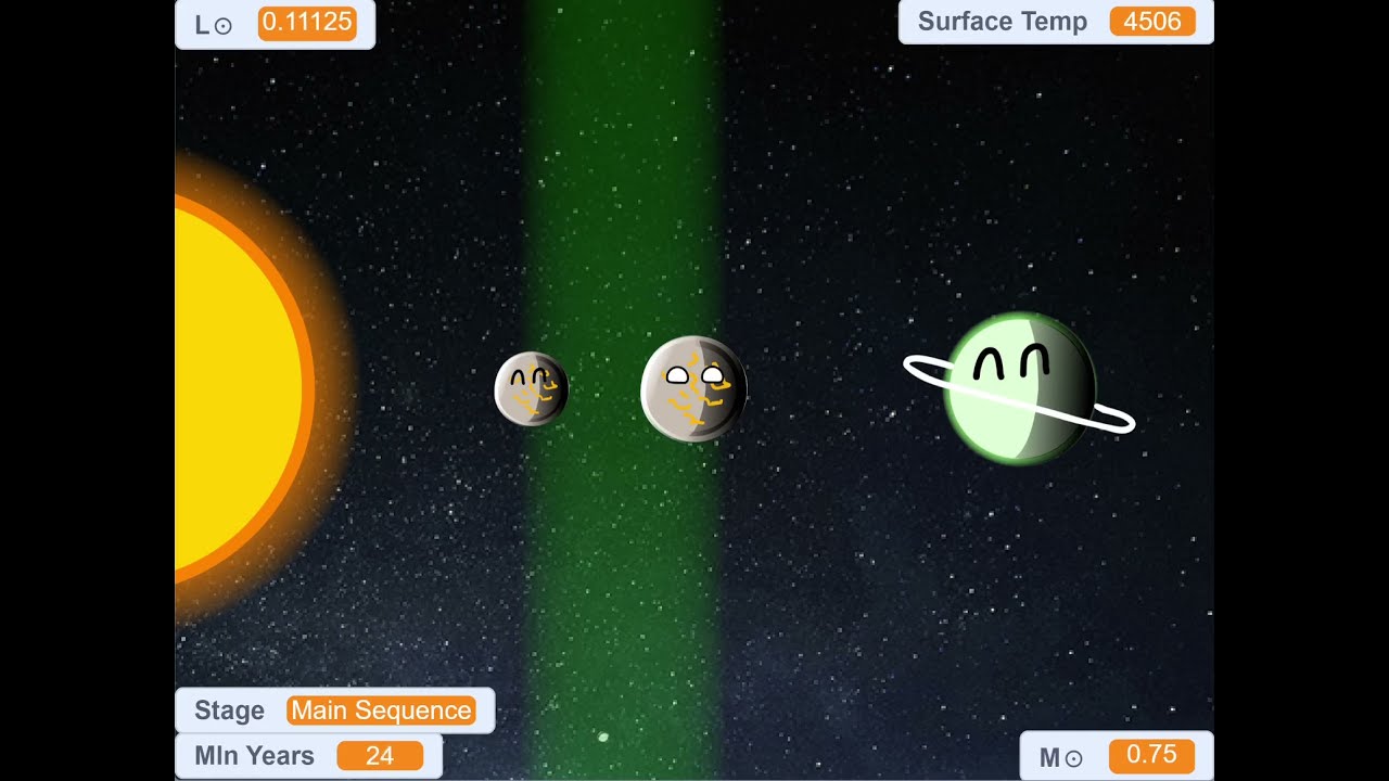 Timeline of a K type star system in Planetballs - YouTube