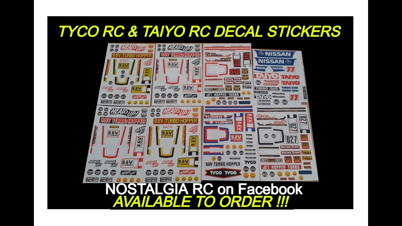 Tyco RC Decal Stickers TAIYO Available Too Order Now! Custom Made ...