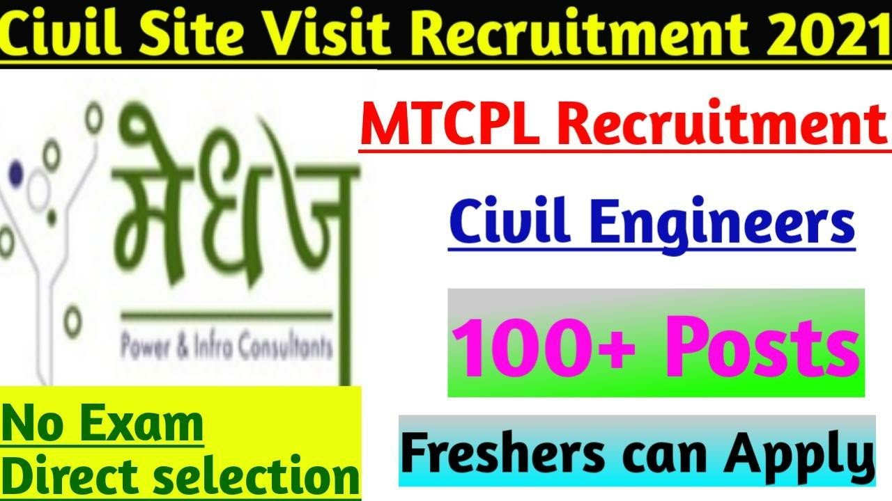 MTCPL Recruitment 2021 | Fresher civil Engineer Job | Latest Job for ...
