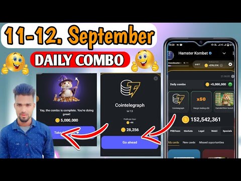 Hamster Kombat Daily Combo 12 September | 11th to 12 September |Hamster ...