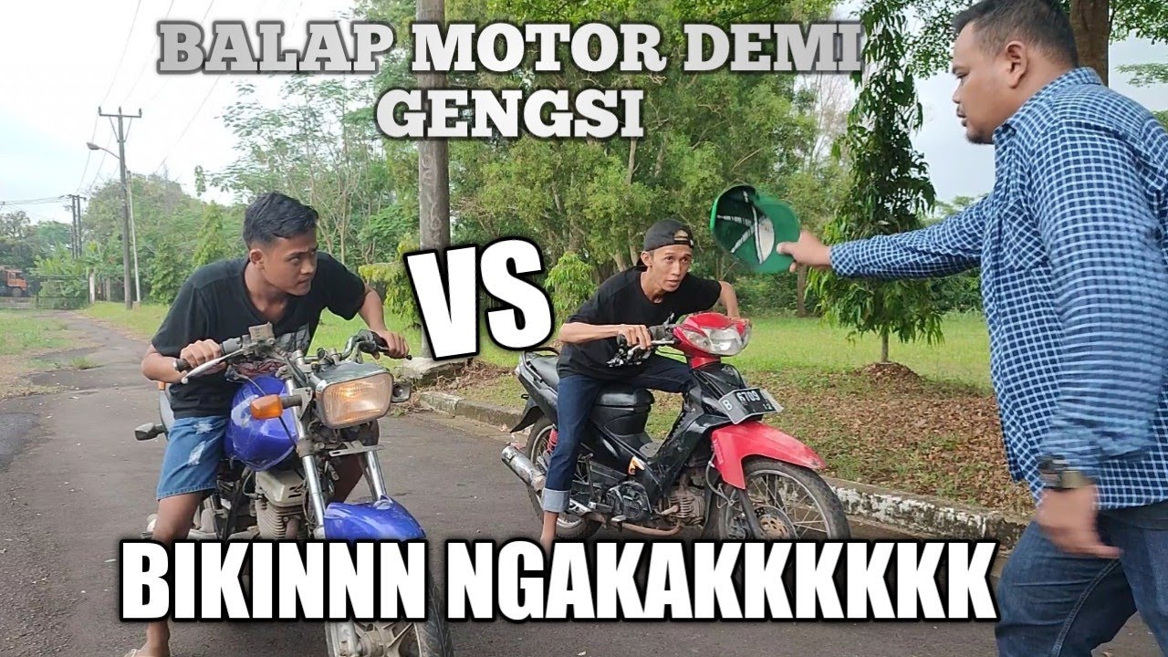BALAP MOTOR LUCU BIKIN NGAKAK - YouTube