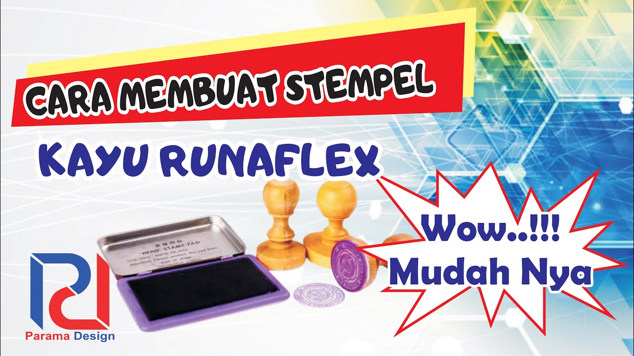 cara membuat stempel kayu runaflex - YouTube