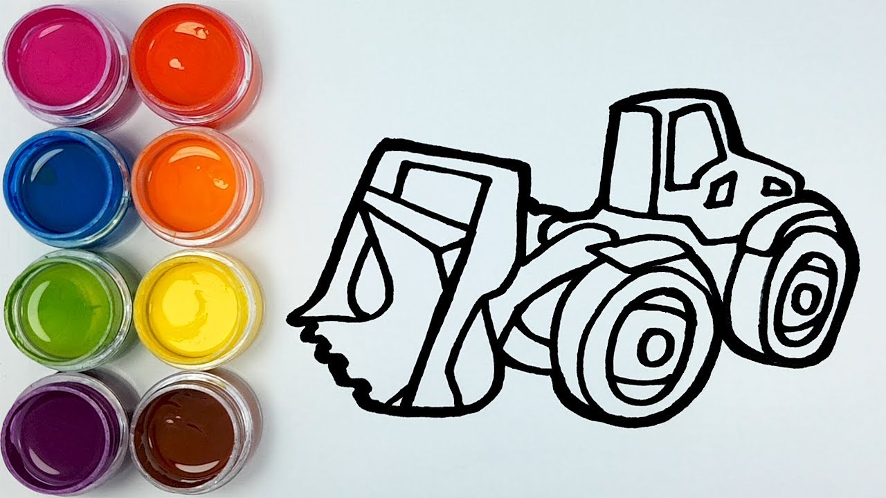 Rainbow Bulldozer Car Warna Warni Belajar Menggambar dan Mewarnai untuk ...