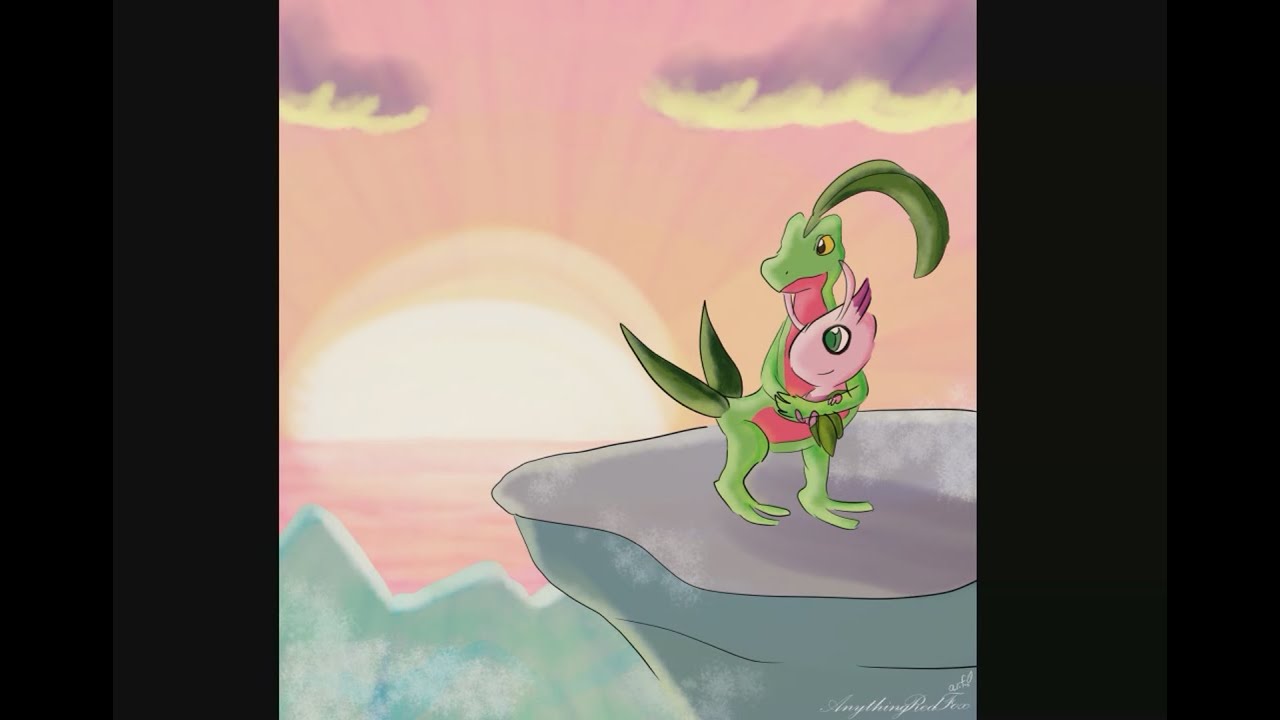 Drawing "A New Future" [Grovyle] [Celebi] [Pokemon Mystery Dungeon ...