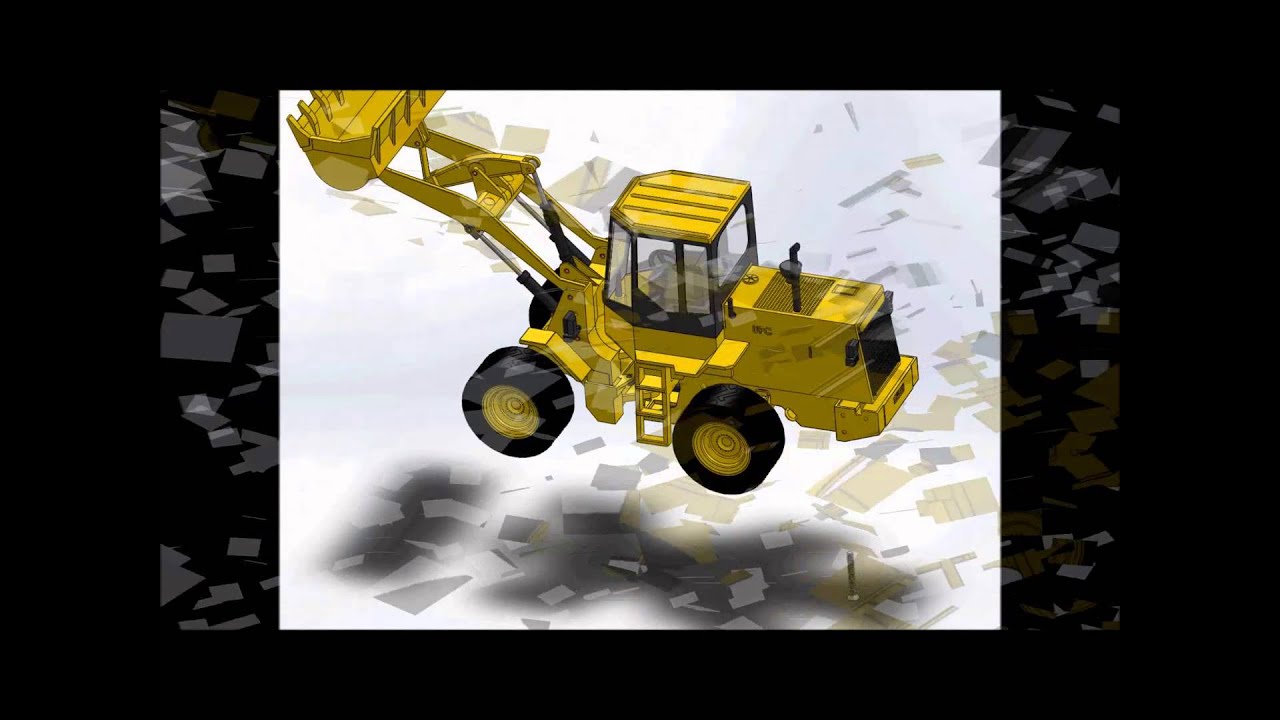 14-15 (QT) Pala Caterpillar SolidWorks - YouTube