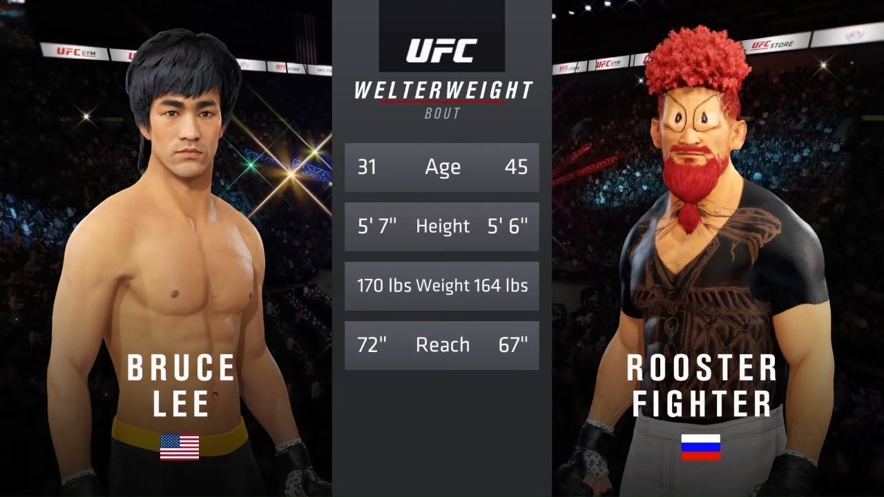 UFC 4 I Bruce Lee vs. Rooster Fighter (EA sports UFC 4) - YouTube