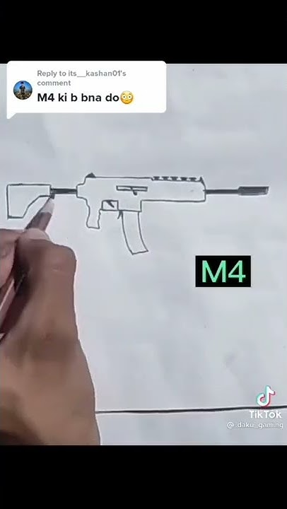 DRAW PUBG M416 GUN #short - YouTube