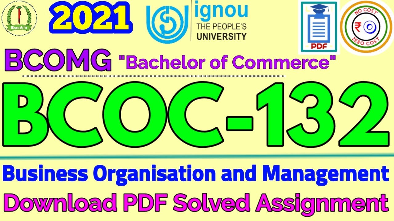 BCOC 132 Solved Assignment 2020-21 PDF Download IGNOU | Business ...