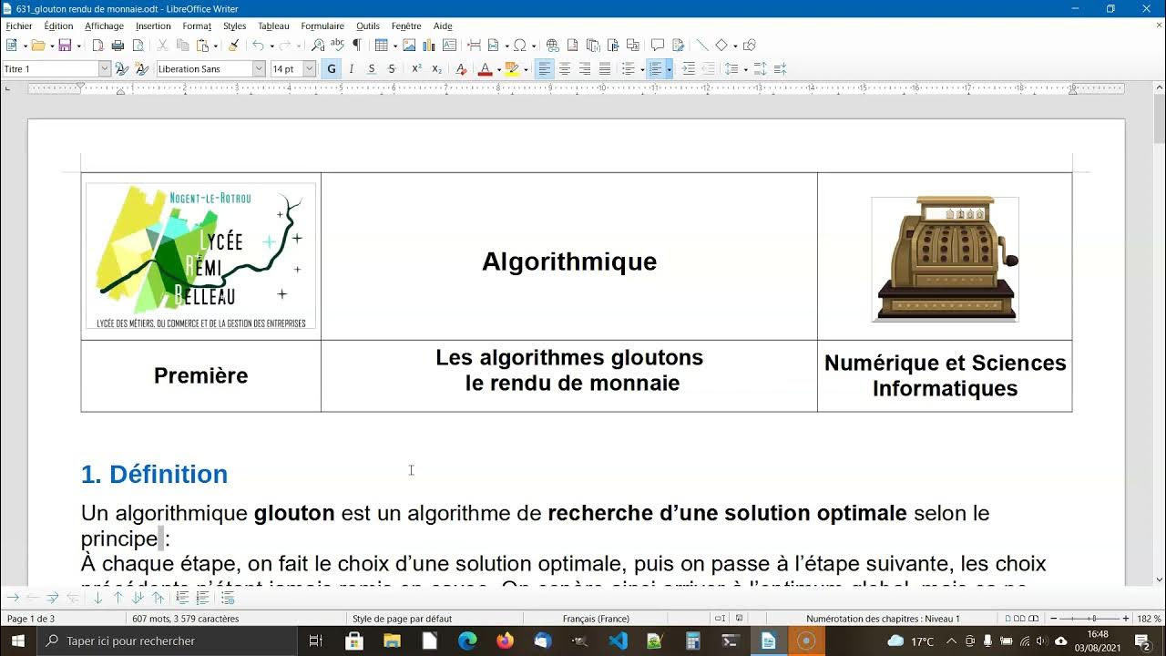 631_Algorithmes_Gloutons_Introduction - YouTube