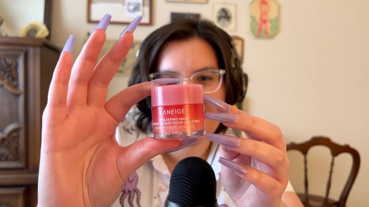 ASMR Skin Care Assorted Triggers (whisper ramble, tapping, lid sounds ...