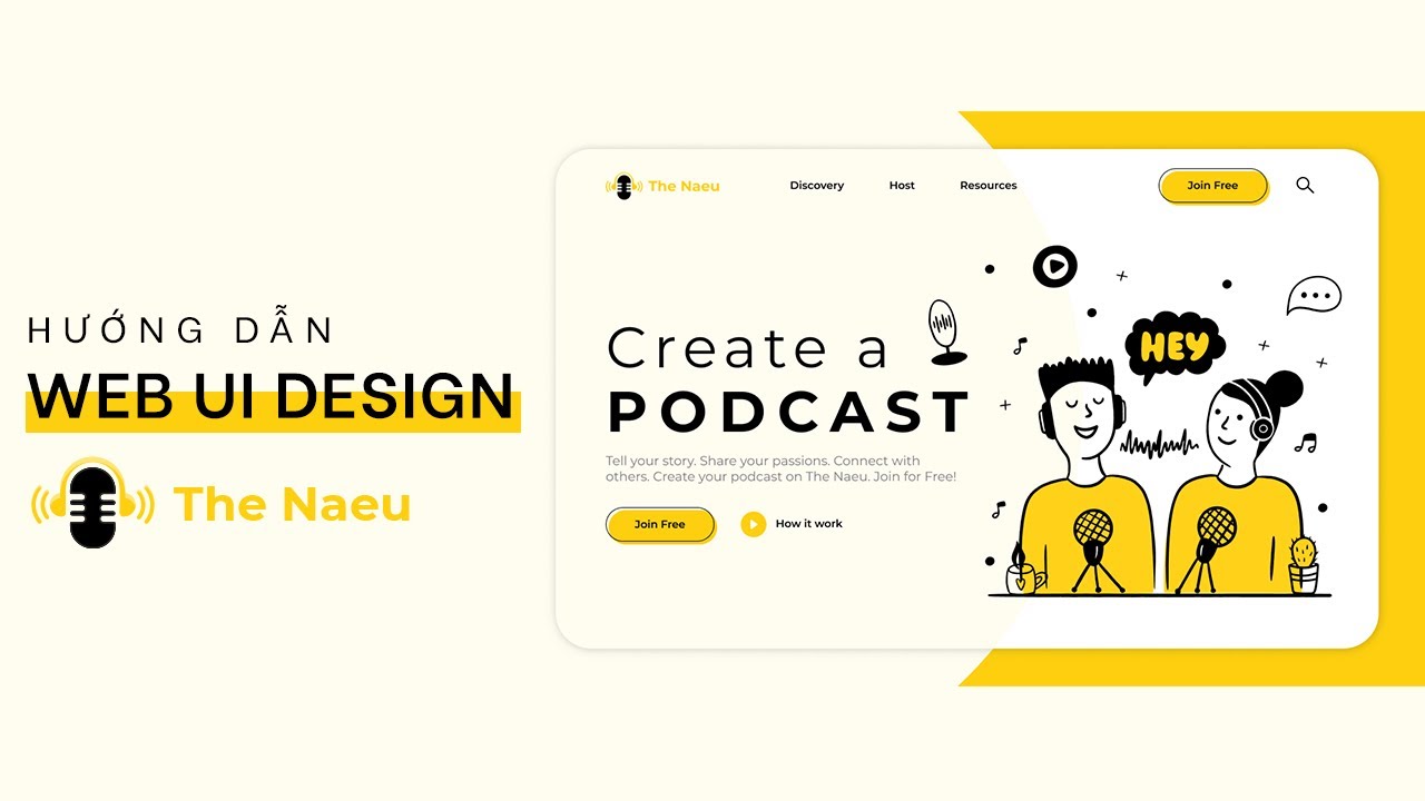 Web UI Design | Hướng dẫn thiết kế UI Website Podcast với Figma | Hữu ...