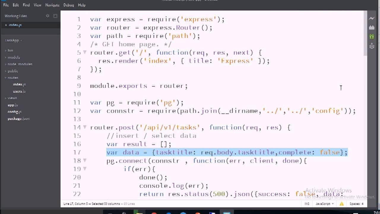45 Ionic Angular Mobile Apps Course Node Js Express Angular And Postgresql Create Read Router Pu