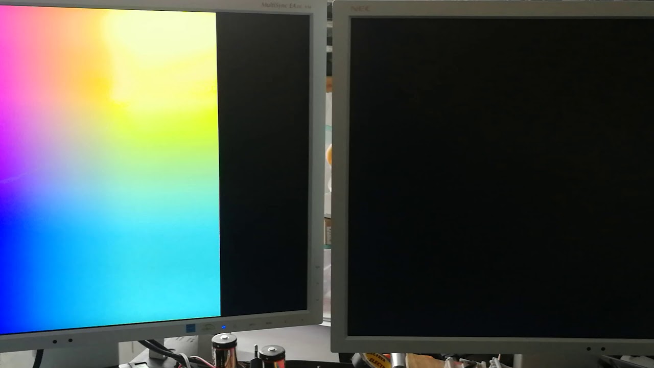 Raspberry Pi 4B dual display Full HD 1200p HDMI boot - YouTube