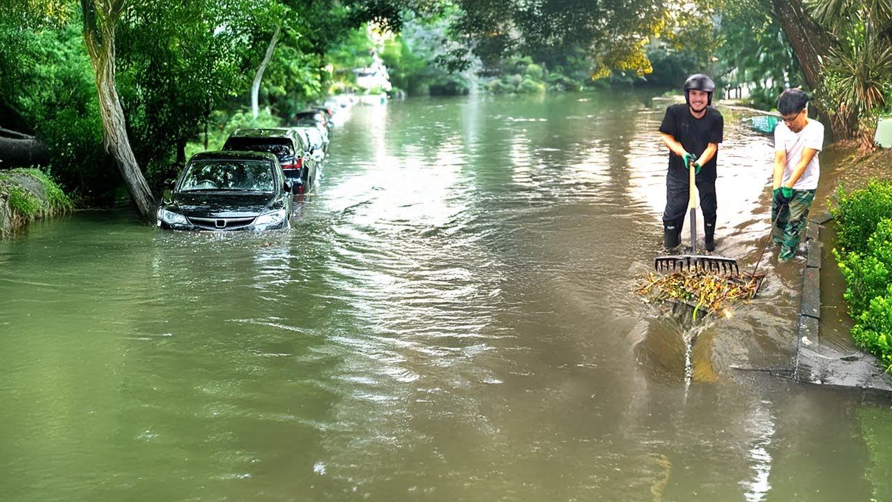 Very Importance Clean Culverts, Clear Drains Flood Defense! - YouTube