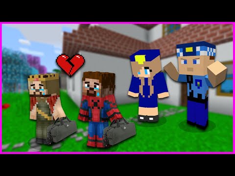 KEREM KOMİSER, ARDA VE RÜZGARI EVDEN KOVDU! 😱 - Minecraft ZENGİN FAKİR HAYATI