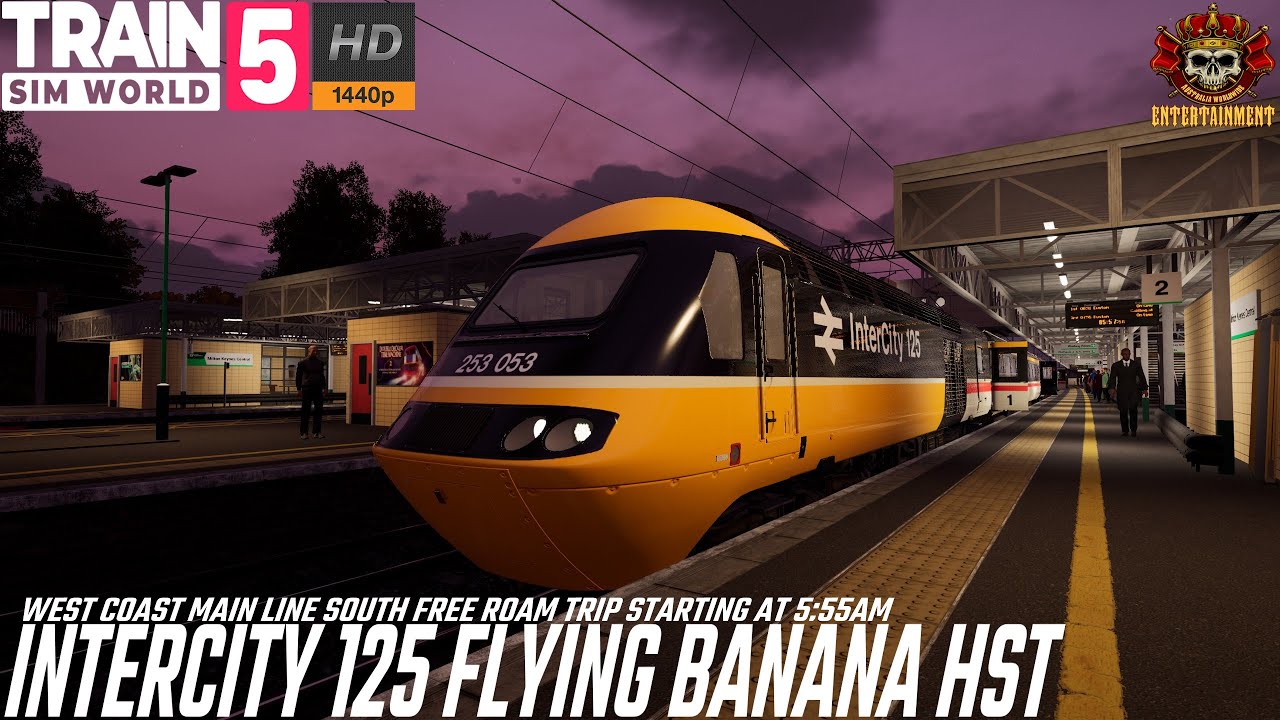 Intercity 125 Flying Banana HST Free Roam Trip 5:55am | WCML South ...