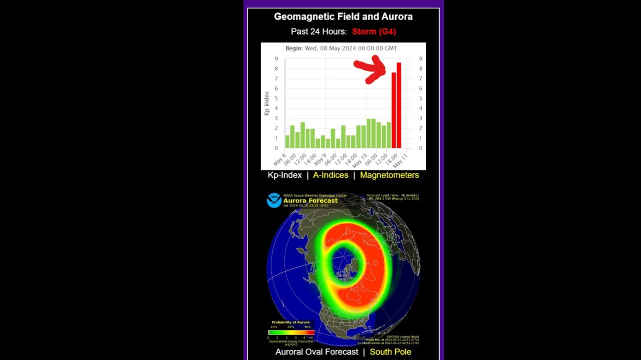 Close to G5 Solar Storm Right now. Watch for Strong Auroras after ...