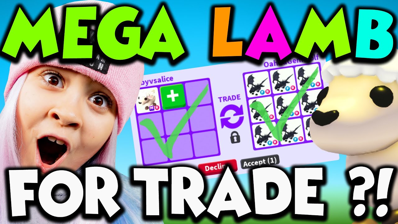MAKING MEGA NEON LAMB and AMAZING MEGA TRADES ^ ADOPT ME easter update ...