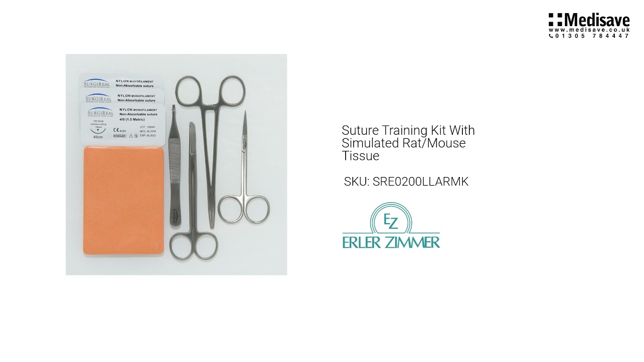 Suture Training Kit With Simulated Rat Mouse Tissue SRE0200LLARMK - YouTube