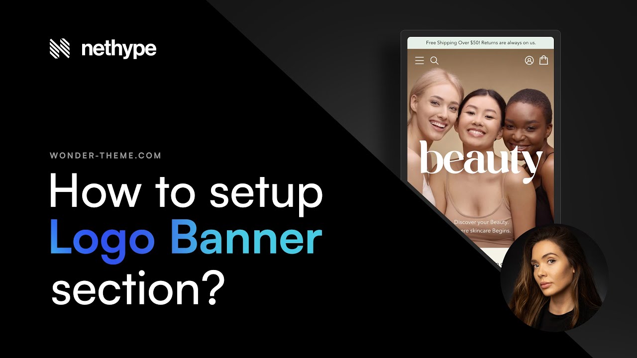 How to setup "Logo Banner" section in Wonder Theme? - YouTube