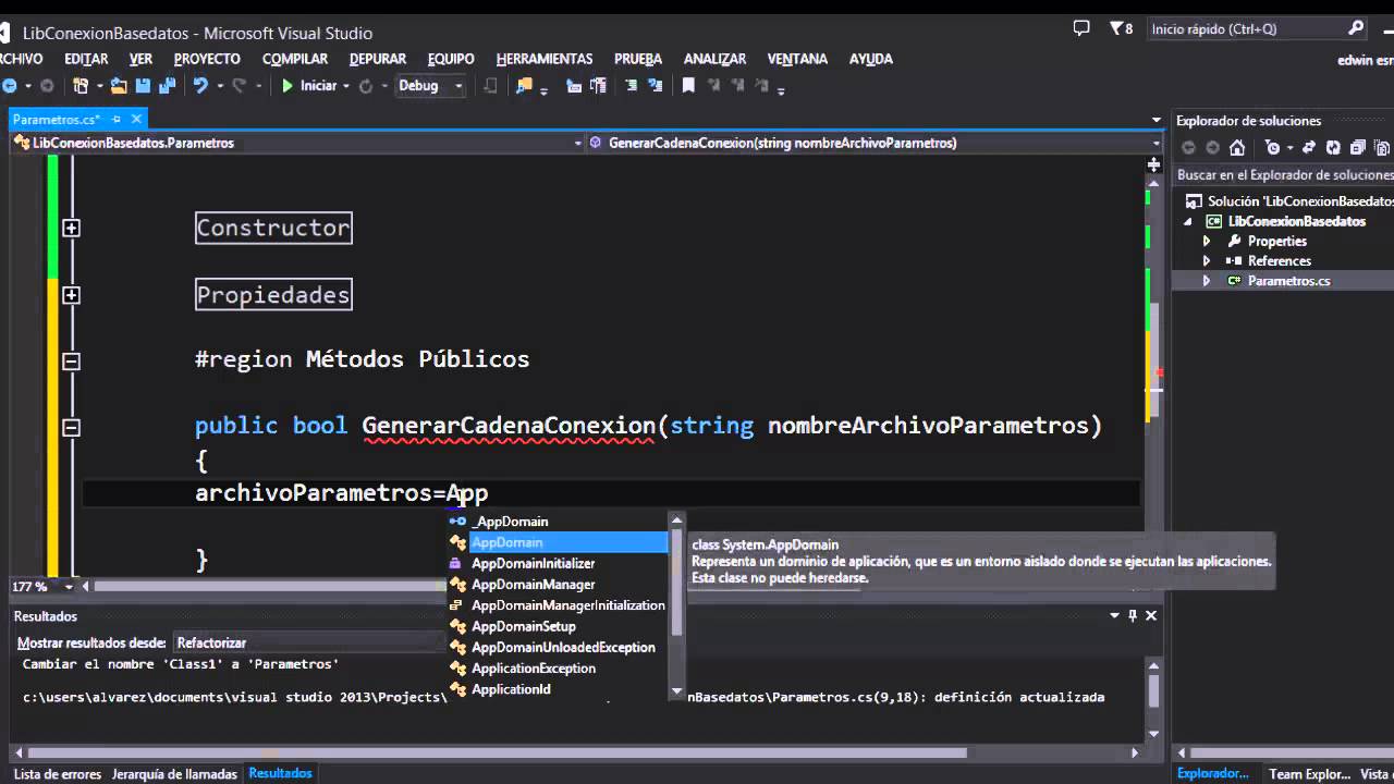 Primera parte de librería CRUD C# Visual Studio 2013 - YouTube