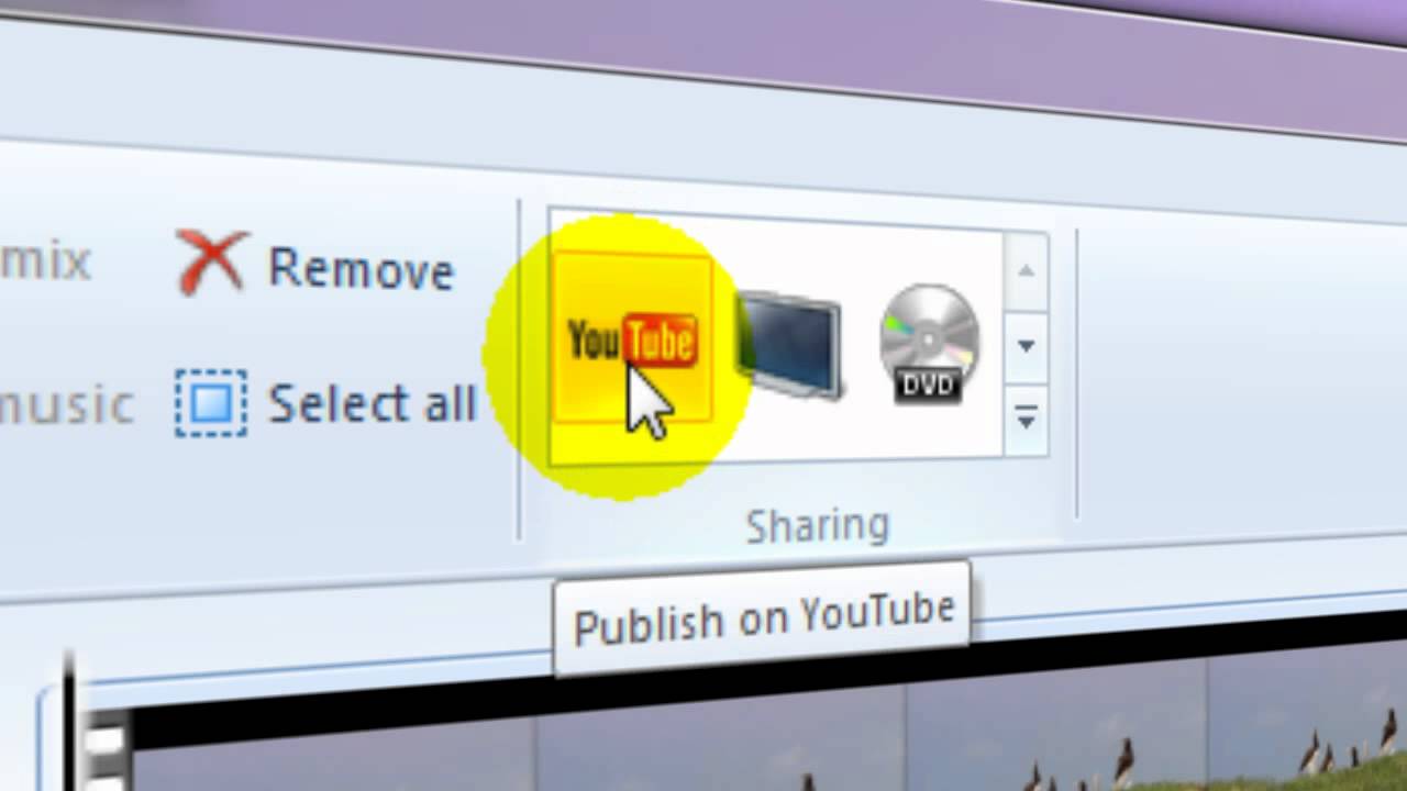 How to upload videos directly to youtube using windows movie maker ...