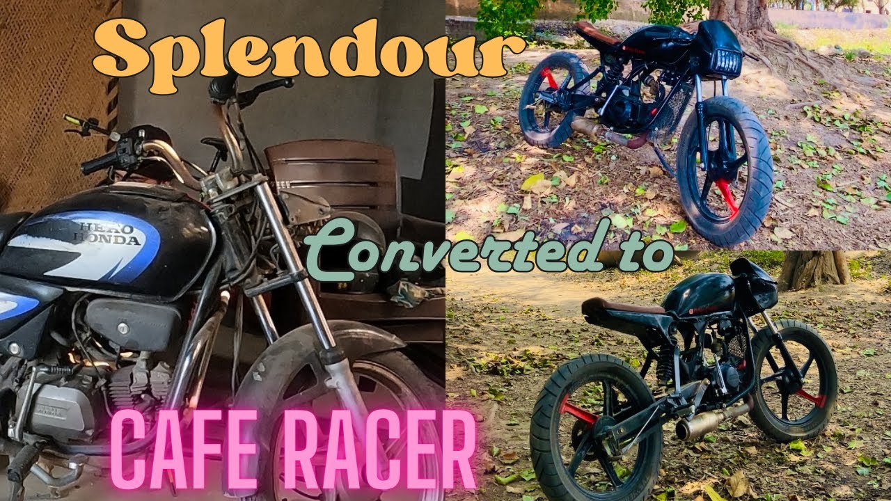 Best splendor modified in India 🔥🔥 Converted to Cafe Racer 🏍️🏍️ - YouTube