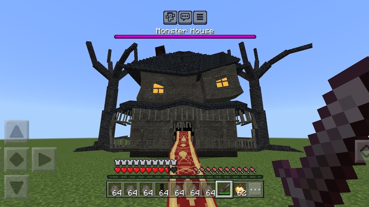 Monster House MOD in Minecraft PE - All Monster House phase form - YouTube