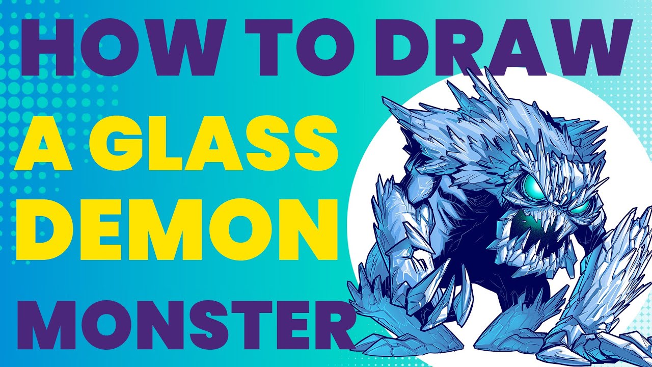 How To Draw A Glass Demon Monster - YouTube