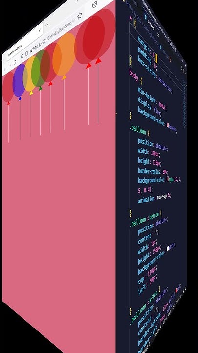 Birthday Balloons Html Css Thinhpham Shorts Youtube 