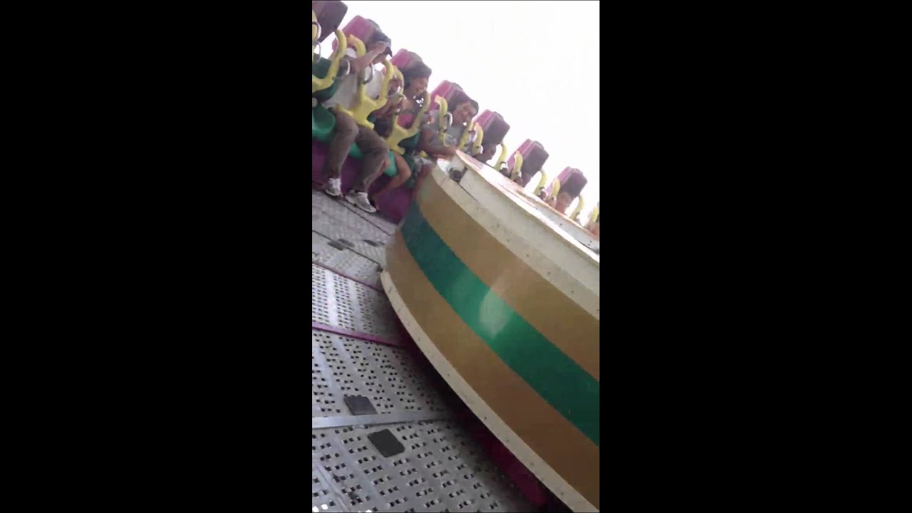 Riding the Frisbee - Long Island Adventureland - YouTube