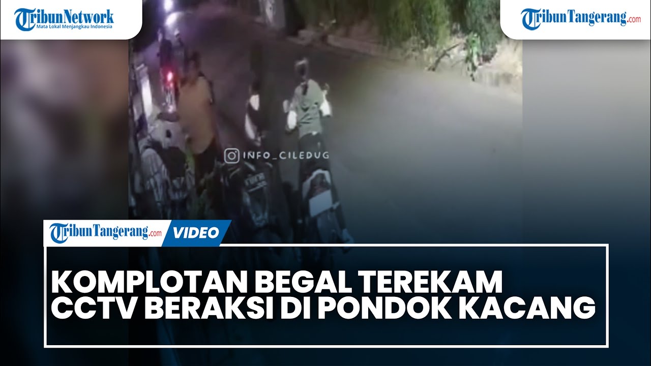 Komplotan Begal Terekam CCTV Beraksi di Pondok Kacang - YouTube