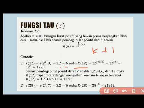 Fungsi Tau dan Fungsi sigma (Teori Bilangan) - YouTube