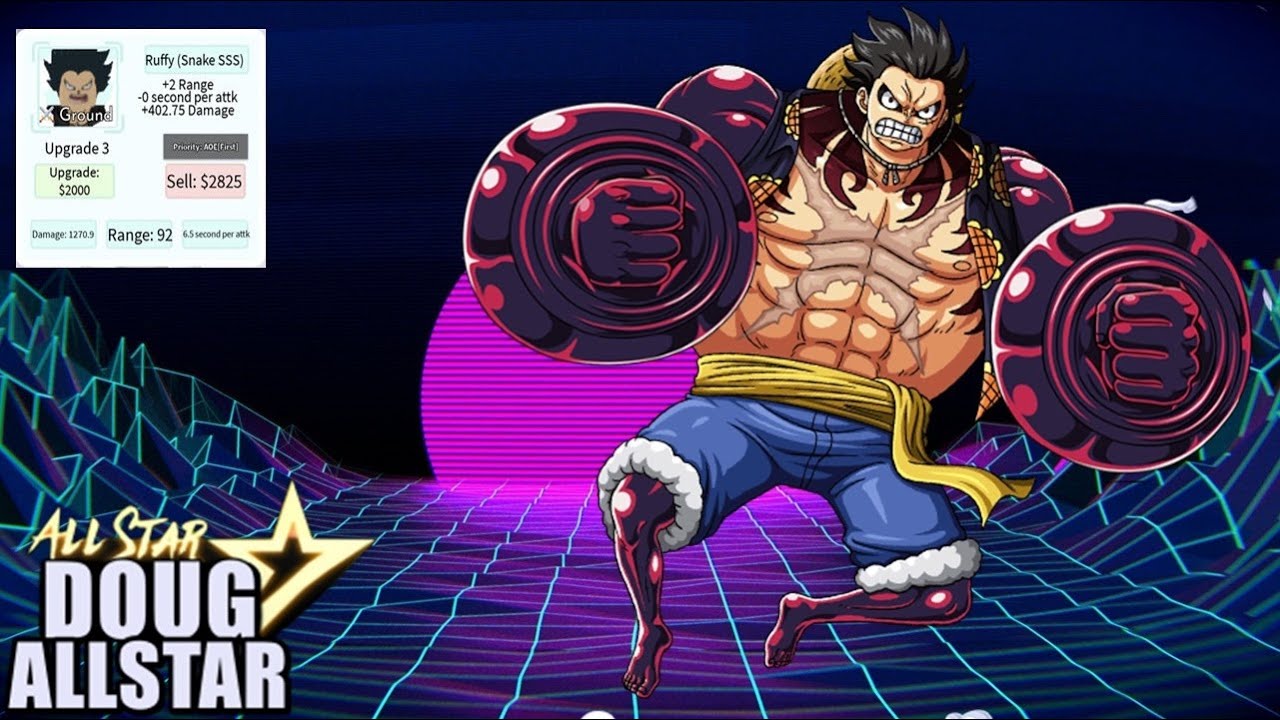 FIZ MEU LUFFY 6 ESTRELAS ALL STAR TOWER DEFENSE ROBLOX - YouTube