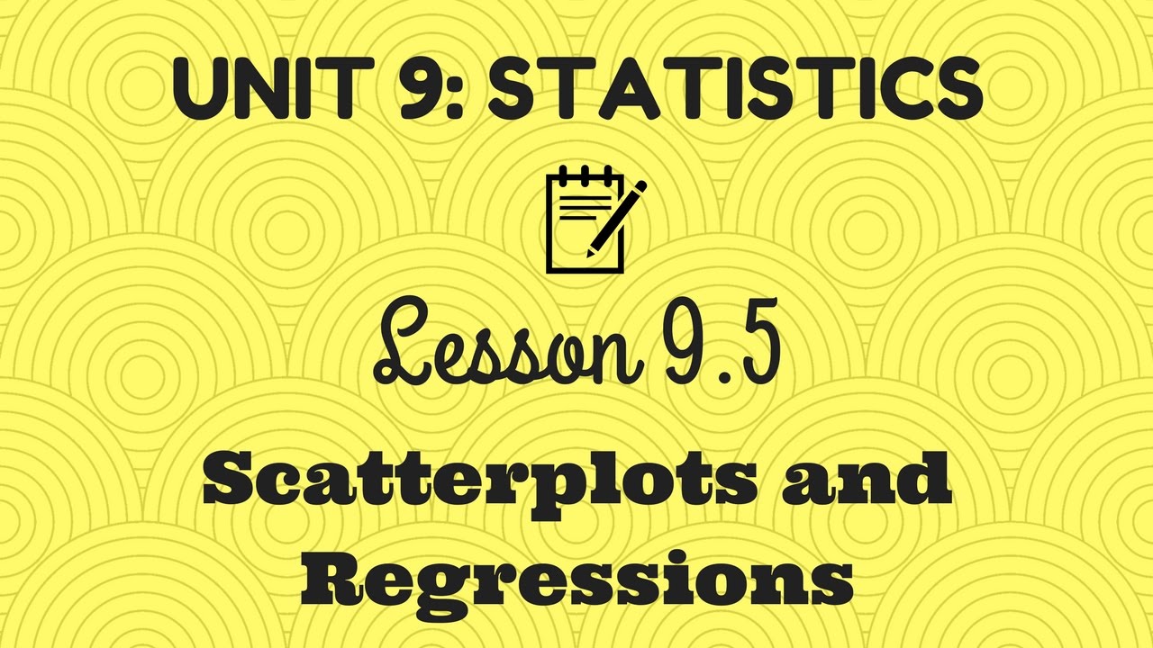 Unit 9 Lesson 5 Scatterplots And Regressions YouTube Unit 9 Lesson 5 Scatterplots And Regressions YouTube