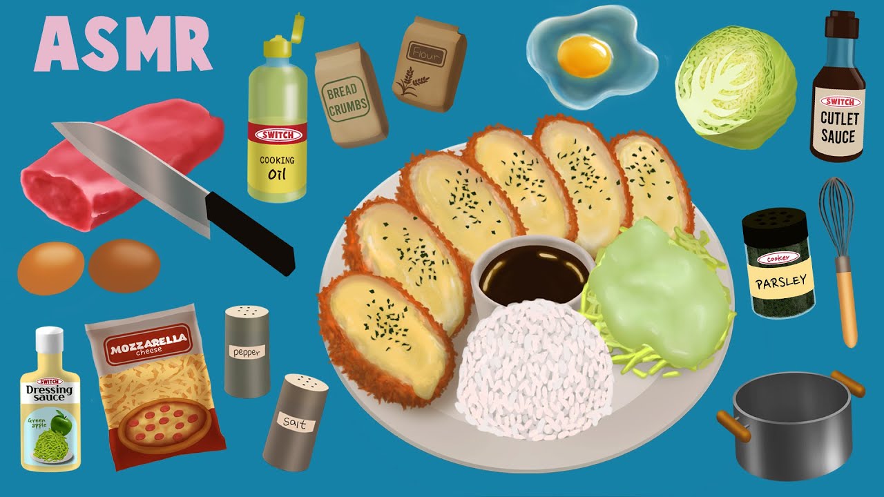 [ASMR |스톱모션]Cooking Cheese Tonkatsu🥩 | cooking asmr | pork cutlet ...