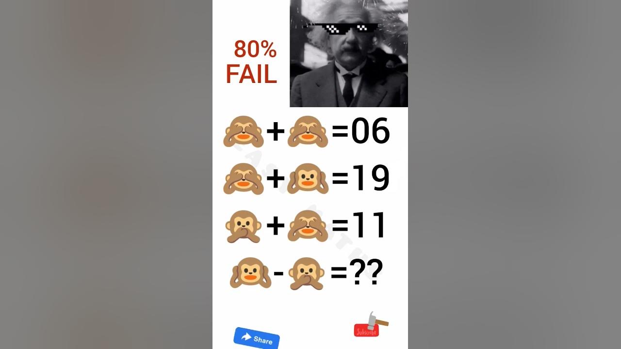 80fail😱😱 😱😱😱logicpuzzle Logicalmathspuzzle Maths Mathematicalpuzzle Puzzle Mathslogic