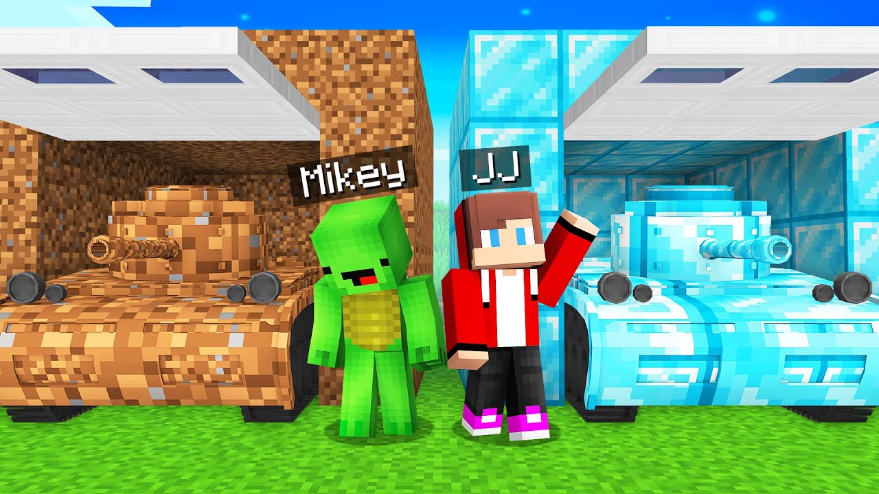 Mikey POOR Tank vs JJ RICH Tank Survival Battle in Minecraft (Maizen) - YouTube