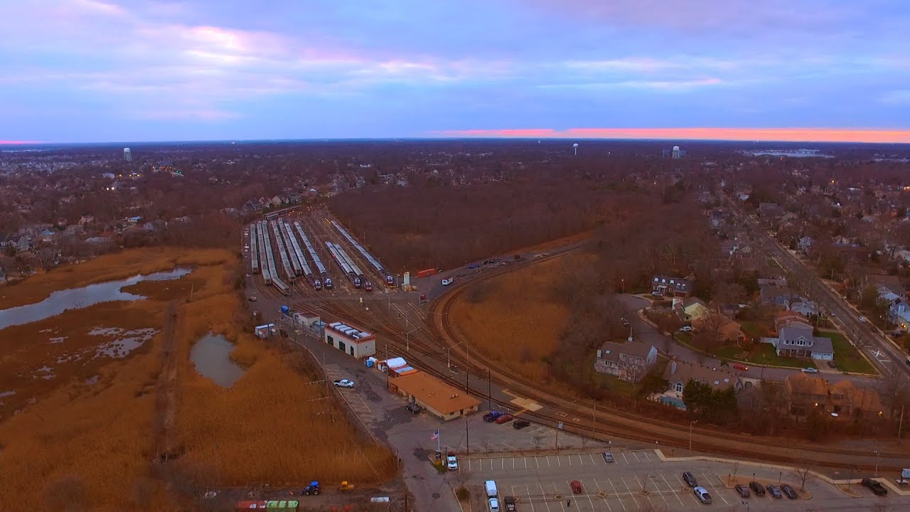 Cloudy January Sunset @ NJT Rail Yard, Bay Head - YouTube