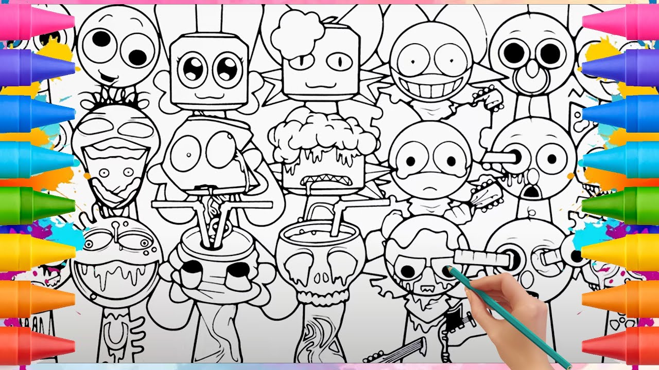 Top Sprunki Characters New Coloring Pages / Color All Popular Sprunki ...