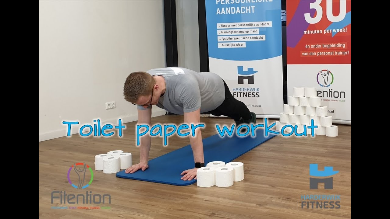Toilet Paper Workout - Fitention & Harderwijk Fitness Workout #6 - YouTube