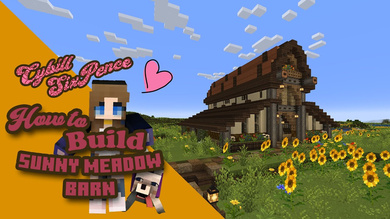 Minecraft Sunny Meadow Barn Tutorial by Cybill - YouTube