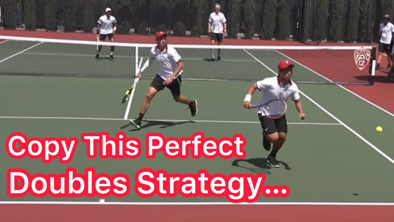 Amazing Doubles Point With Perfect Strategy (Tennis Tactics Explained ...