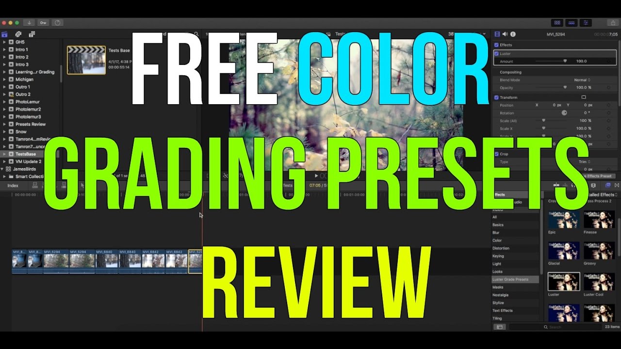 FREE Luster Grade Presets (Color Grading Central) | Review & Tutorial ...