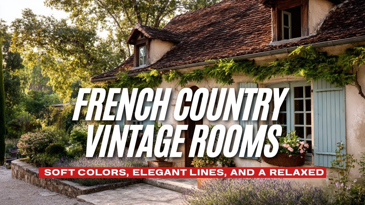 French Country Vintage Rooms with Soft Colors, Elegant Lines, and a ...