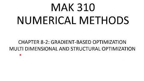 Numerical Methods Course - Week 7 - Optimization Ends , Solving Linear ...